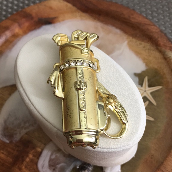 Vintage | Jewelry | Vtg Golf Bag Clubs Brooch | Poshmark